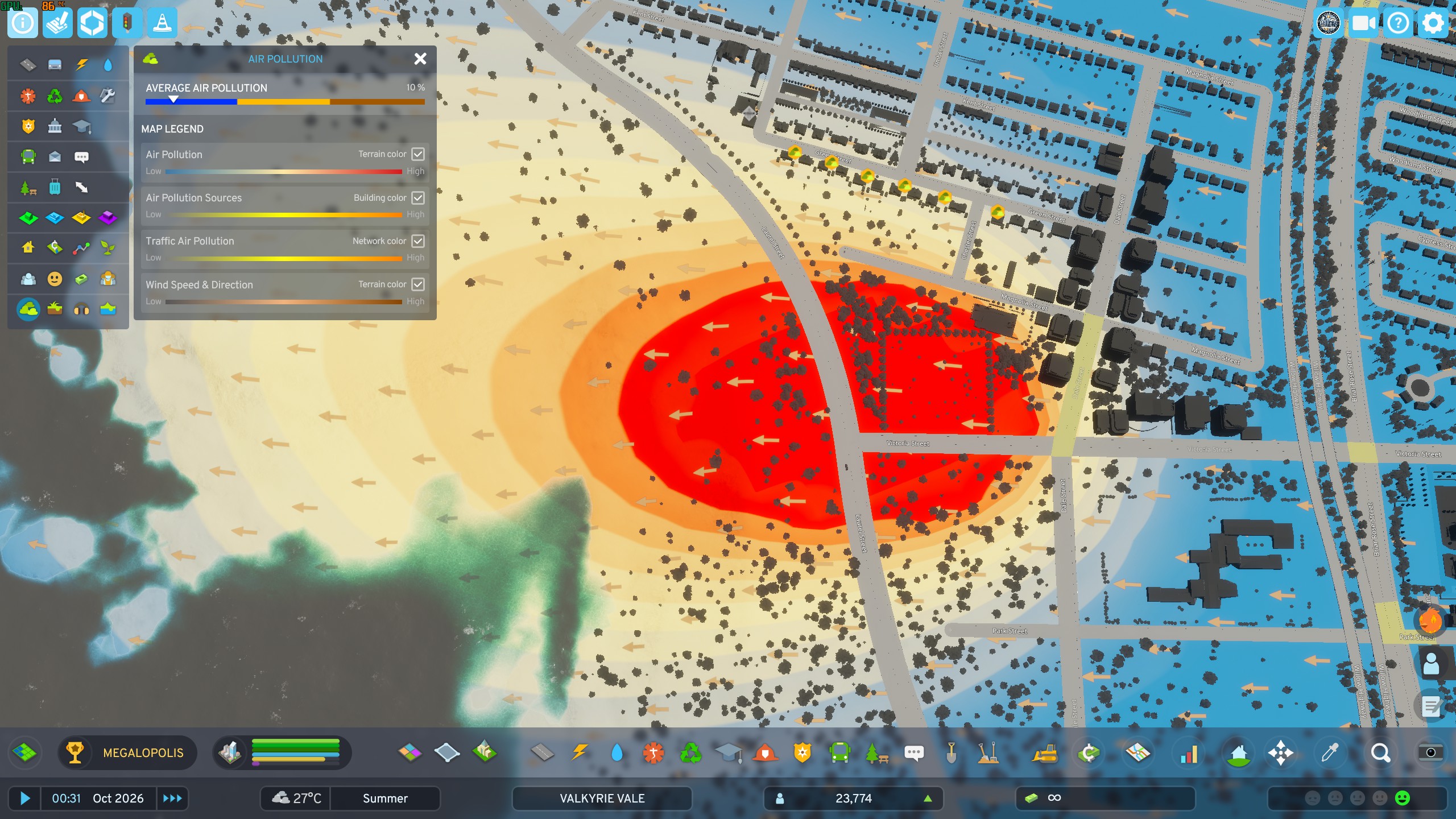 Modern Architecture Community City Park caused large amount of air pollution. | Paradox ...